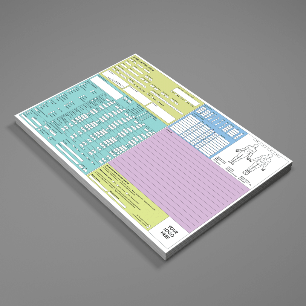 Customised A3 Patient Report Forms (PRF) - Reflex Medical