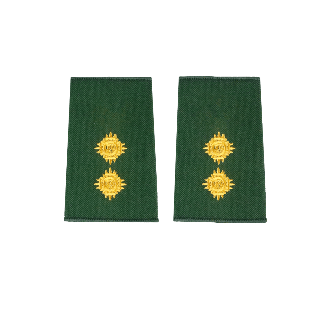 Embroidered Green Ambulance Epaulettes with 2 Pips - Reflex Medical